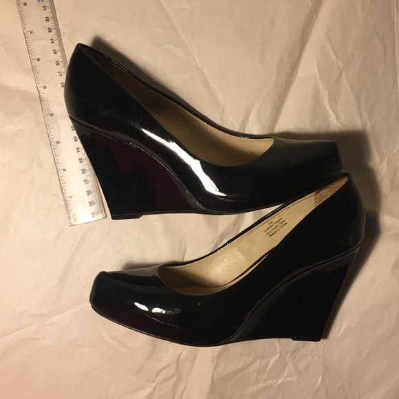 Halogen | Shoes | Halogen Shoes Size 6 Patent Leather Black Wedge ...